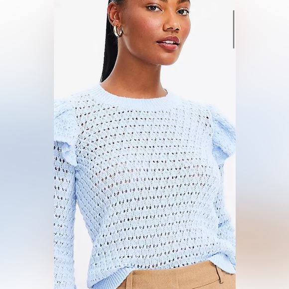 LOFT | Sweaters | Loft Powder Blue Sweater | Poshmark